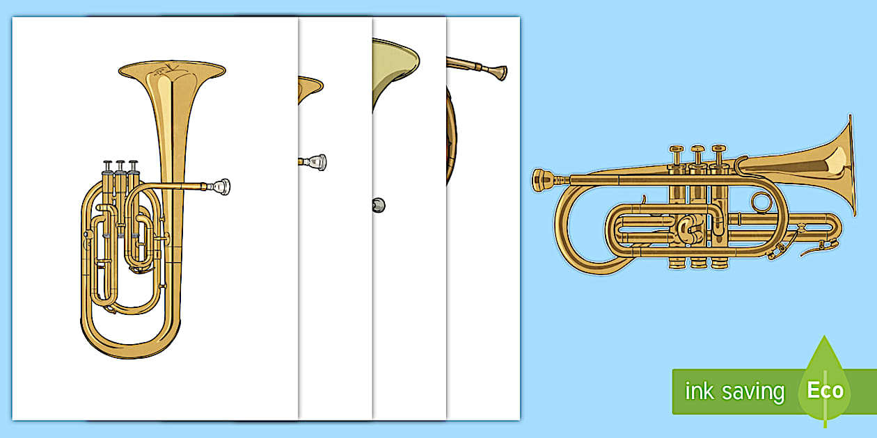 Brass Instruments Display Cut-Outs - Music Display Cut-Outs
