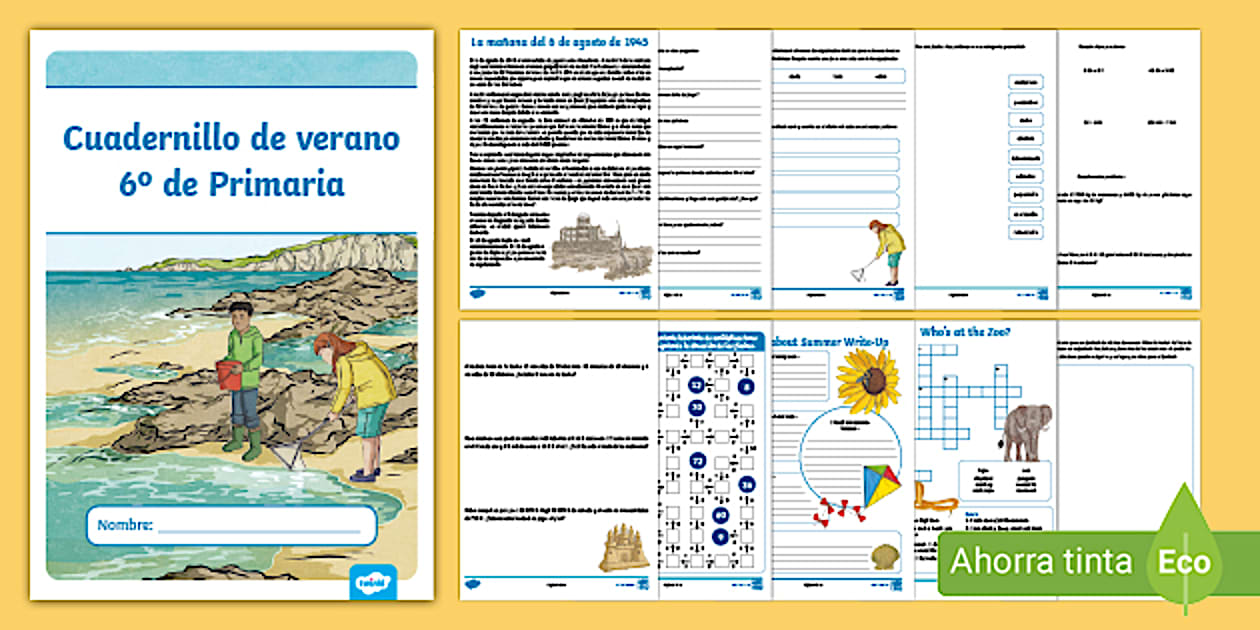 Cuadernillo de verano: 6º de Primaria - Twinkl