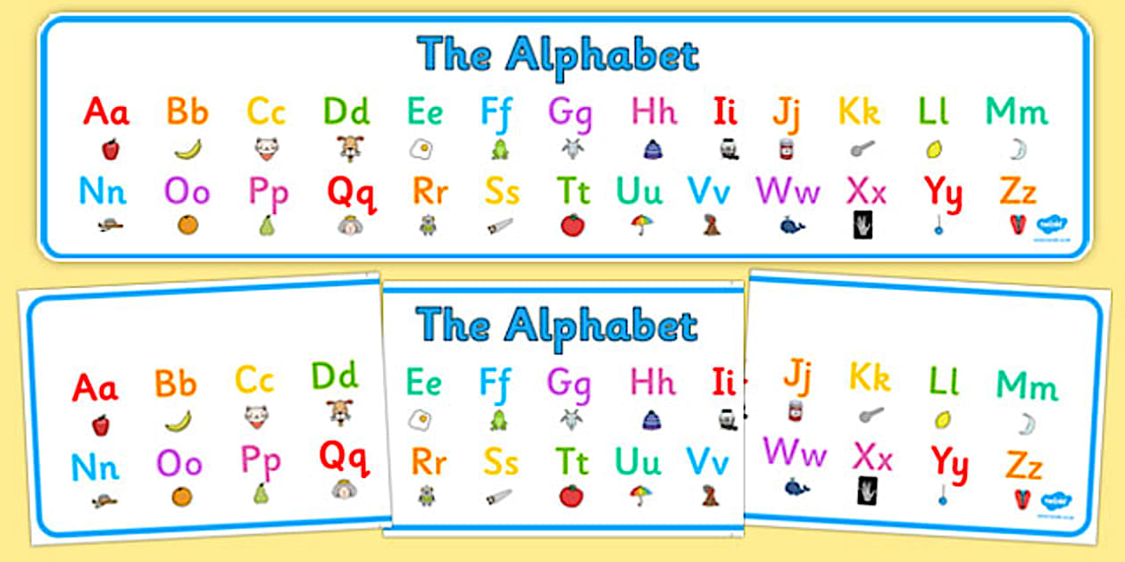 Cursive Alphabet Display Banner (teacher made) - Twinkl