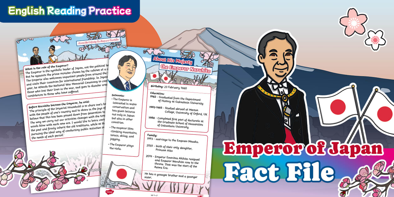 令和の天皇陛下 英語ファクトファイル 天皇誕生日 English Fact File about the Reiwa Emperor of Japan