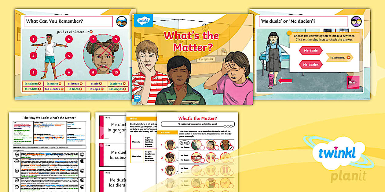 👉 PlanIt Year 5 Spanish Lesson: What's the Matter?