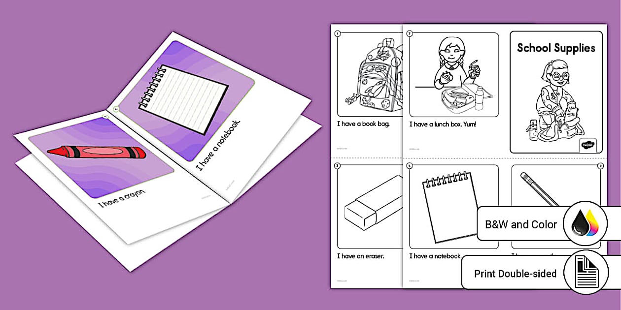 School Supplies Early Emergent Reader (Teacher-Made)