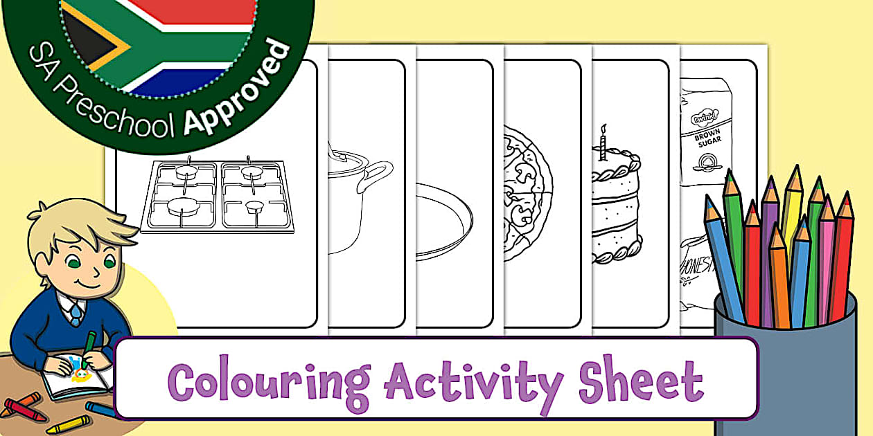 Preschool: Cooking and Baking- Colouring Sheets