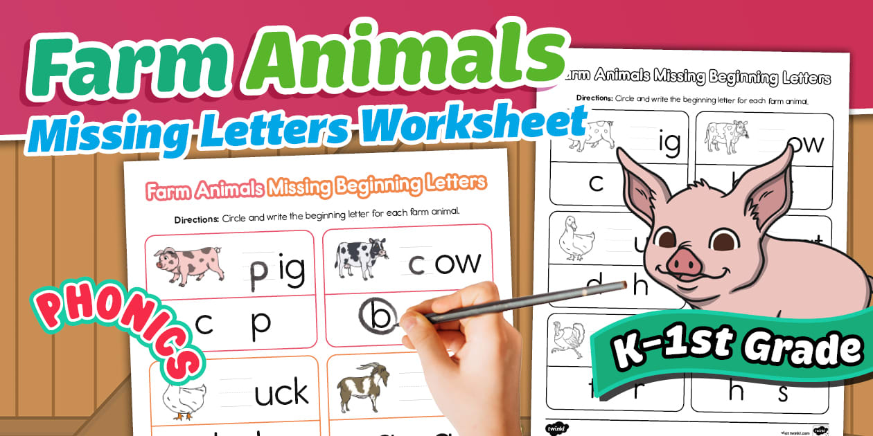 Missing Beginning Letter Worksheet | Twinkl USA - Twinkl