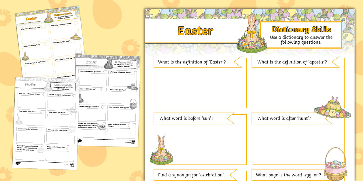 Easter Dictionary Scavenger Hunt (teacher made) - Twinkl