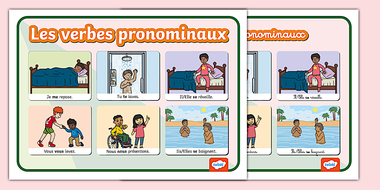 * NEW * Affiche : Les verbes pronominaux (teacher made)