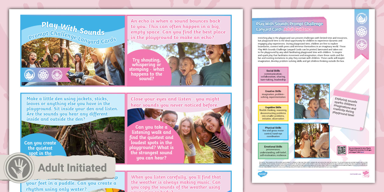 Playful Playground - Play With Sounds Prompt Challenge Cards