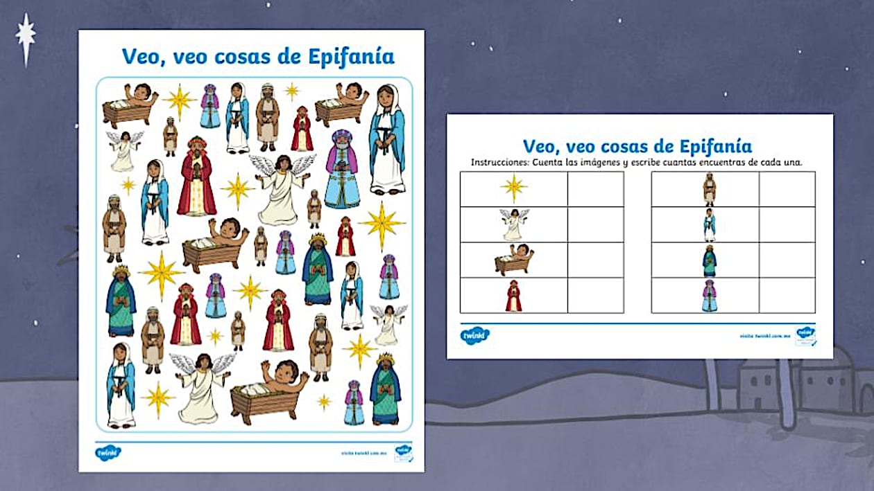 Hoja de actividad: Veo, veo de la epifanía- Guía de trabajo