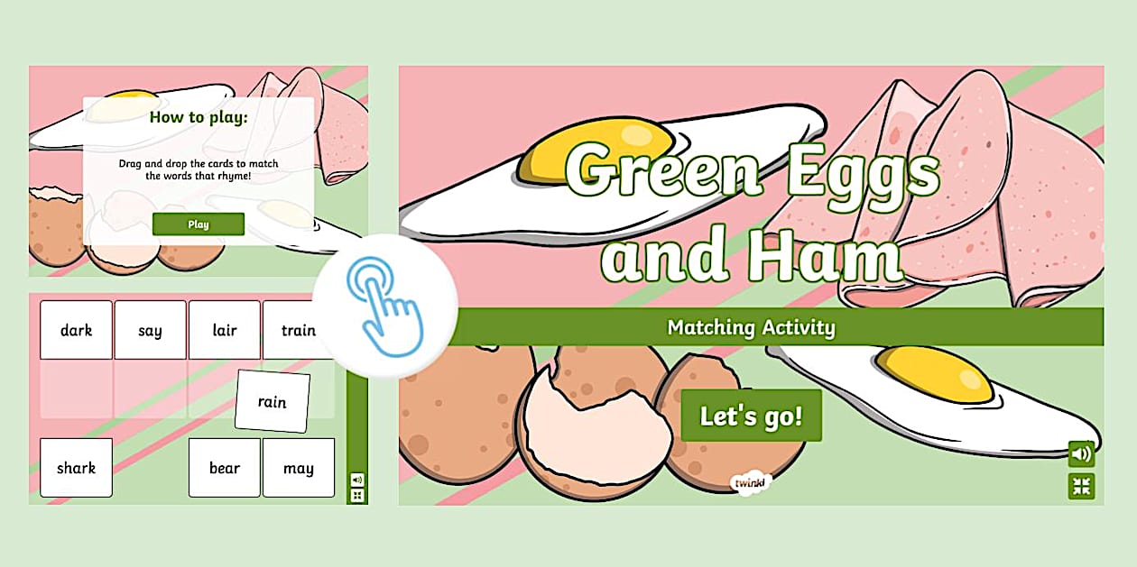 Interactive Matching Activity Support 'Green Eggs and Ham'