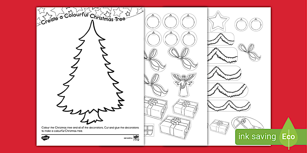 Christmas Tree Cut Out Activity - Christmas Resources