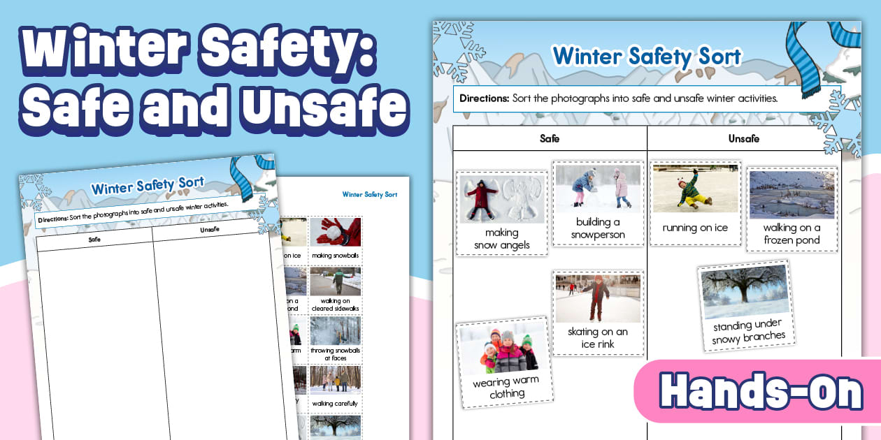 Winter Safety: Safe and Unsafe Sorting Cards