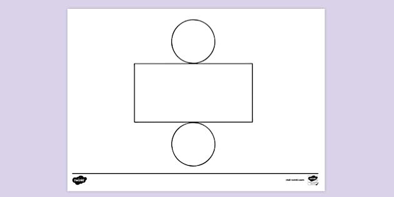 Cylinder Net Colouring | Colouring Sheets (teacher made)