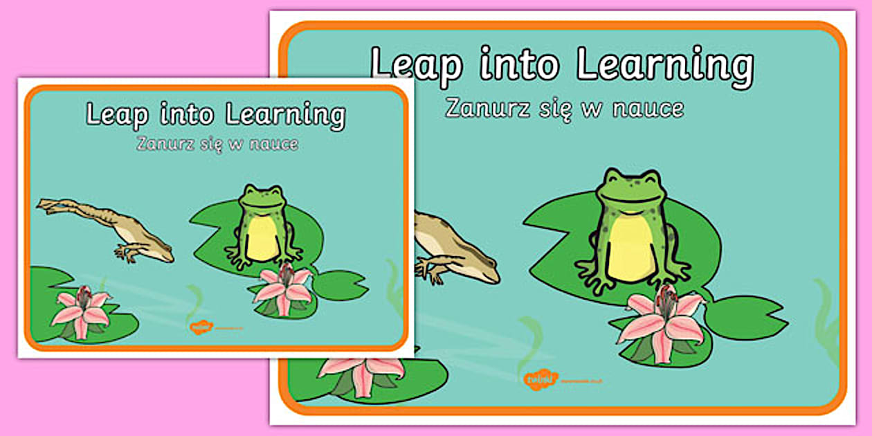 Leap Into Learning Motivational Poster Polish Translation