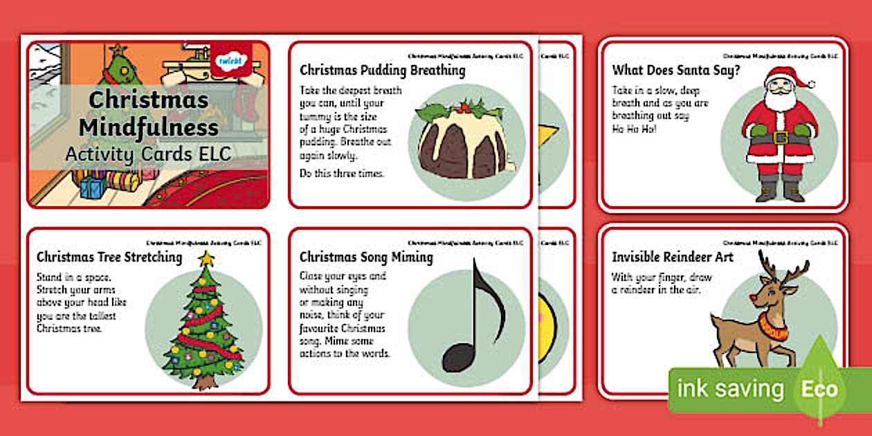 Christmas Mindfulness Activity Cards ELC (Teacher-Made)