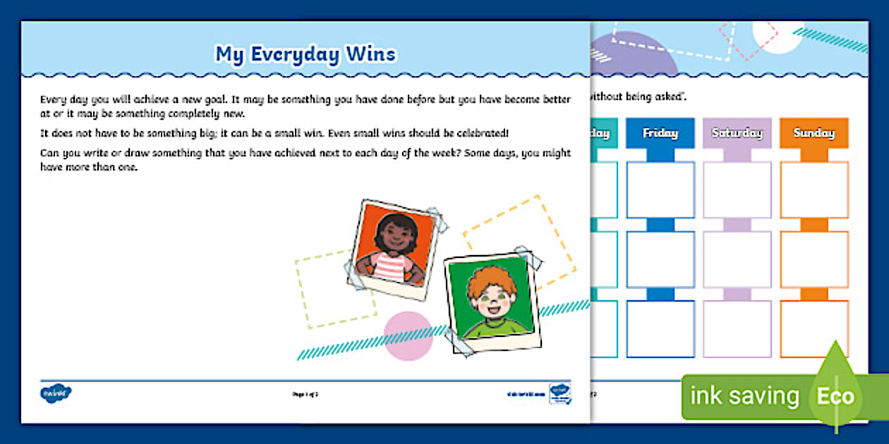 My Everyday Wins (Teacher-Made) - Twinkl