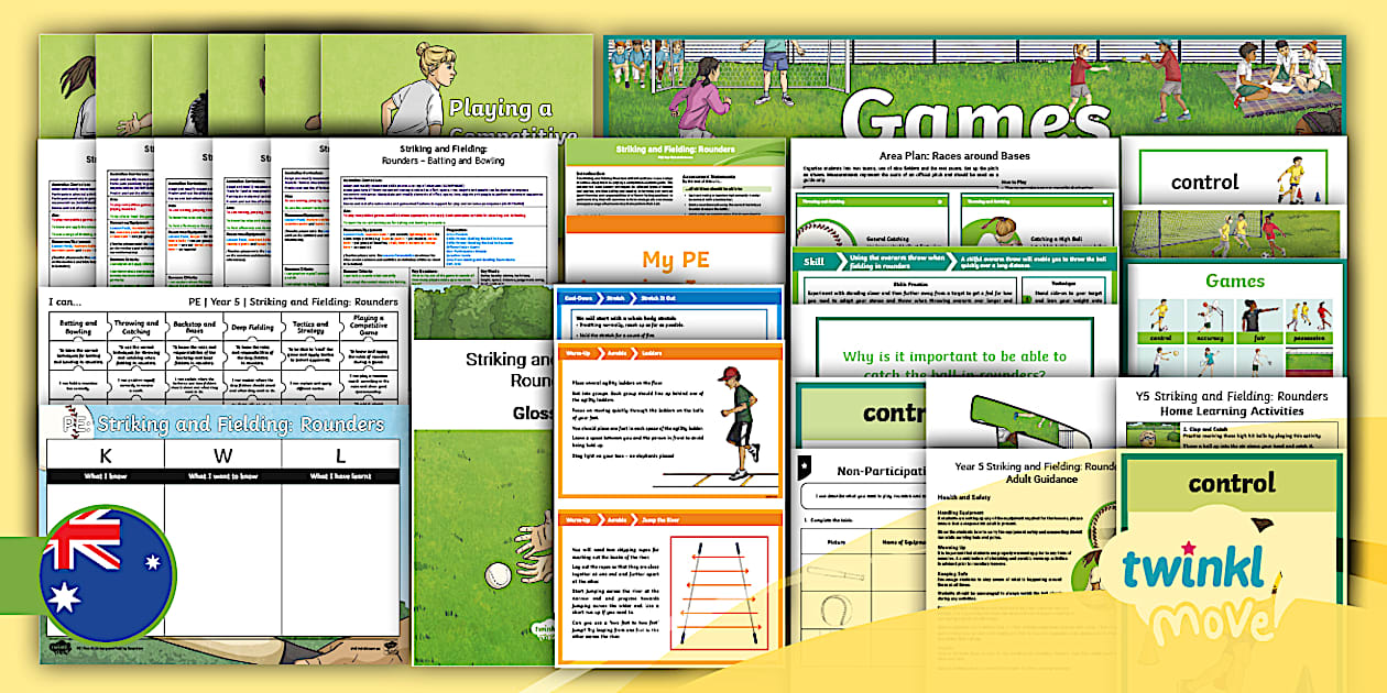 Move PE Year 5 Striking and Fielding: Rounders Unit Pack