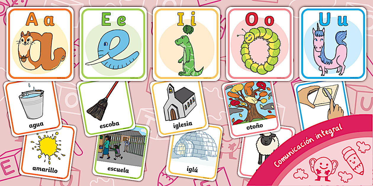 Tarjetas de Clasificación: Las Vocales (teacher made)