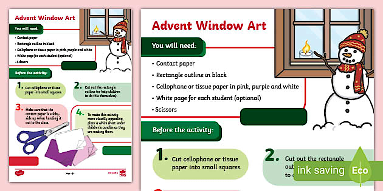 Advent Art KS2 | Advent Window Art (teacher made) - Twinkl
