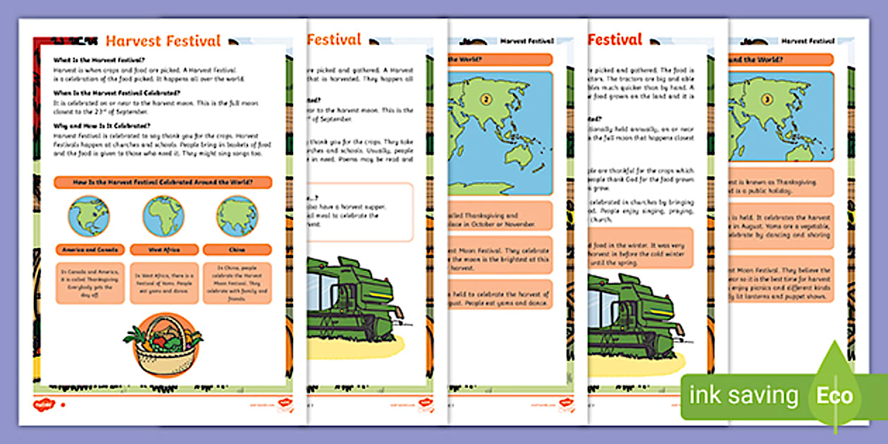 KS1 Harvest Festival Reading Comprehension | KS1 English