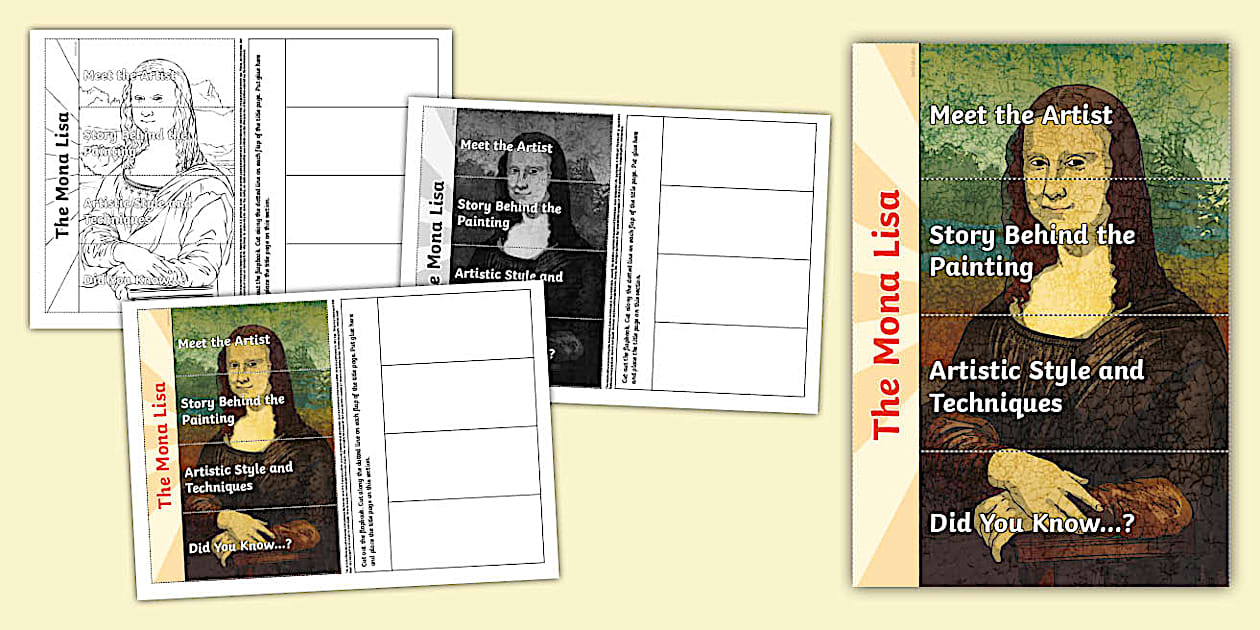 The Mona Lisa Flapbook (professor feito) - Twinkl
