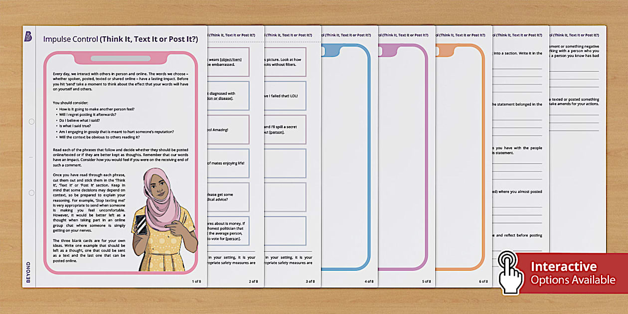 Impulse Control Activity Sheet (teacher made) - Twinkl