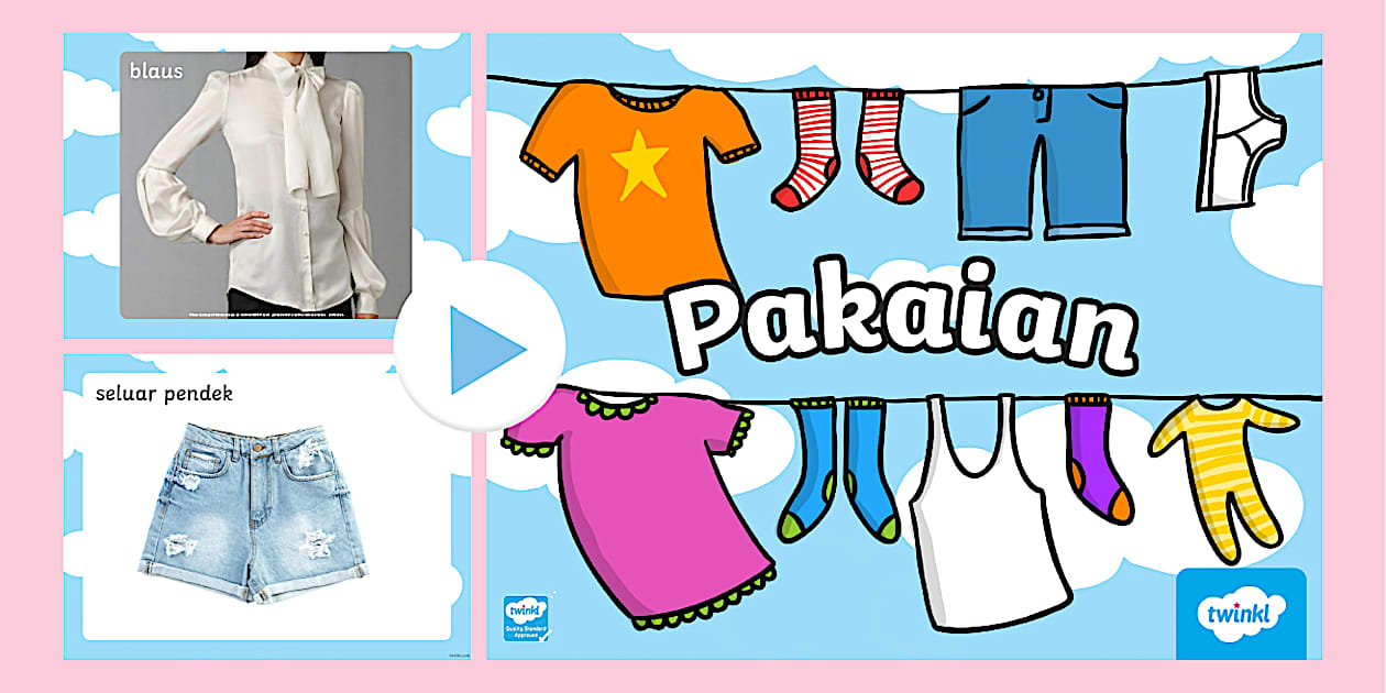 Gambar Slaid Pakaian Powerpoint - Tema Pakaian - Twinkl
