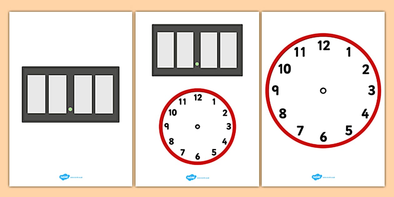 Blank Analogue & Digital Clocks | Telling the Time | Y3-5