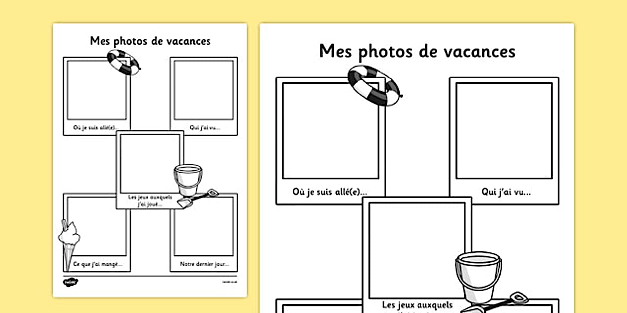 Mes photos de vacances (teacher made) - Twinkl