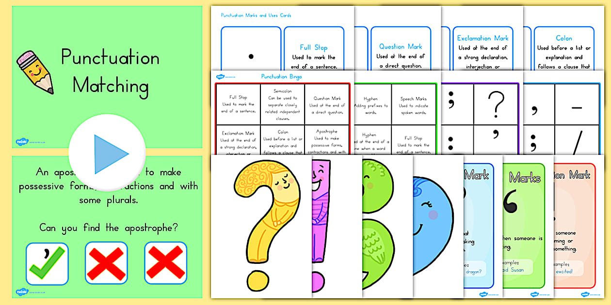 Punctuation Marks Resource Pack (teacher made) - Twinkl