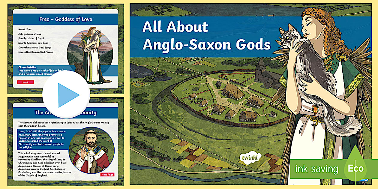 KS2 All About Anglo-Saxon Religion and Gods PowerPoint