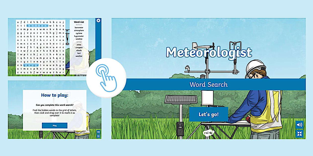 Meteorologist Interactive Word Search (teacher made)