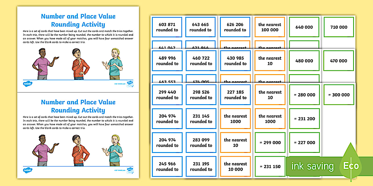 Year 5 Rounding Place Value Maths Mastery Activity - Twinkl