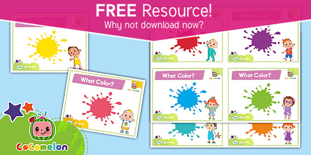 FREE CoComelon: What Color? Flash Cards (teacher made)