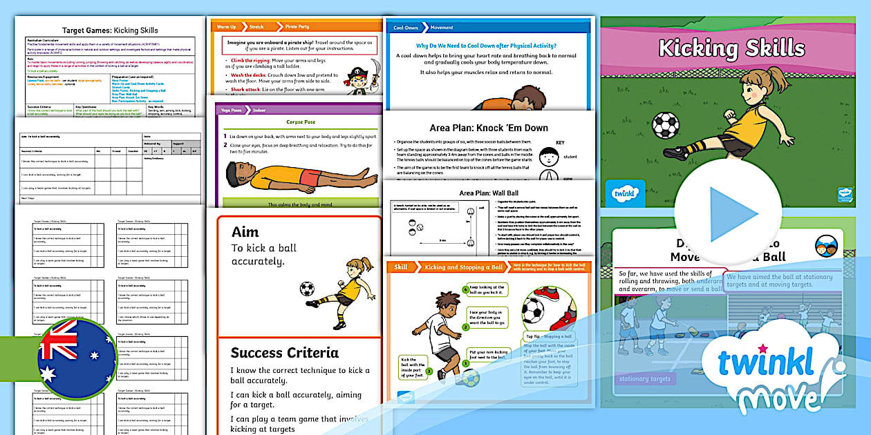 Move PE Year 2 Target Games Lesson 5: Kicking Skills