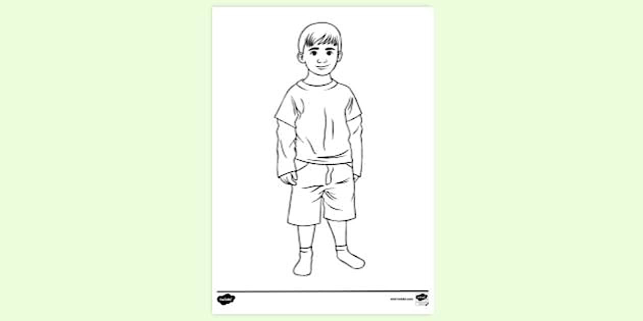 Child Colouring Sheet (teacher made) - Twinkl