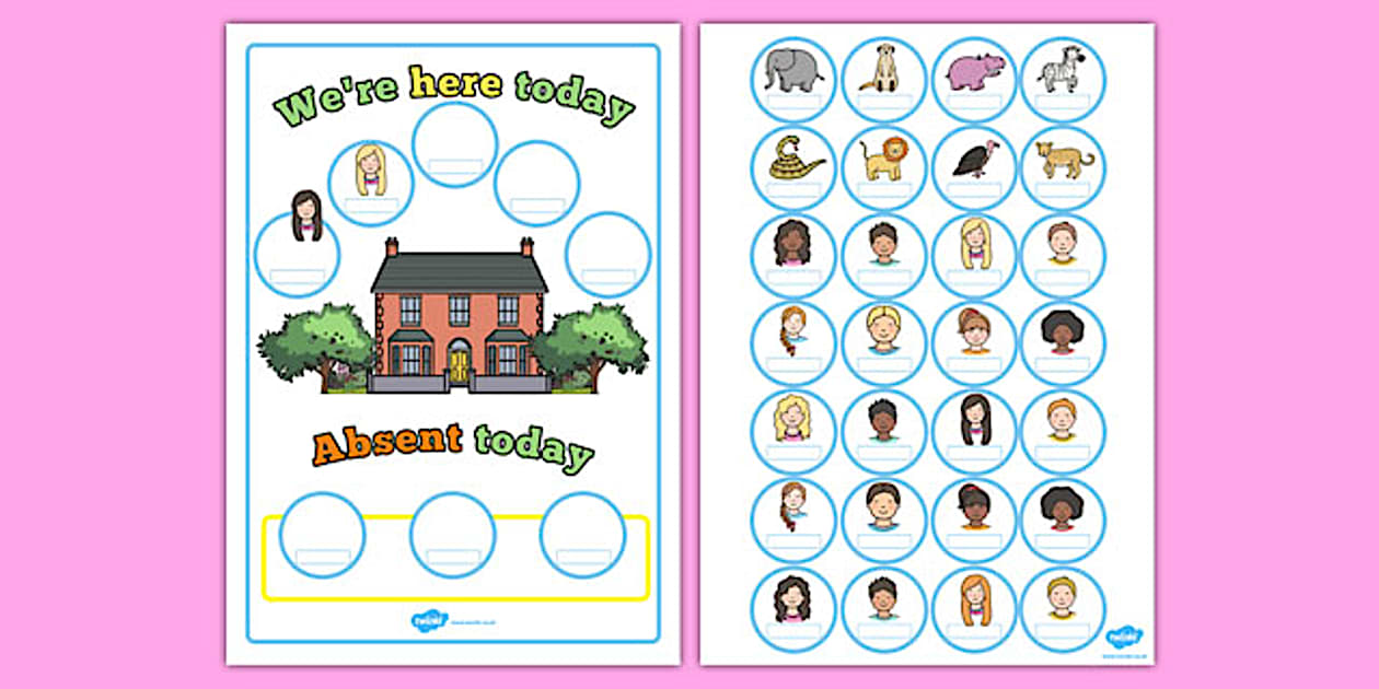 Absent Today Poster (teacher made) - Twinkl