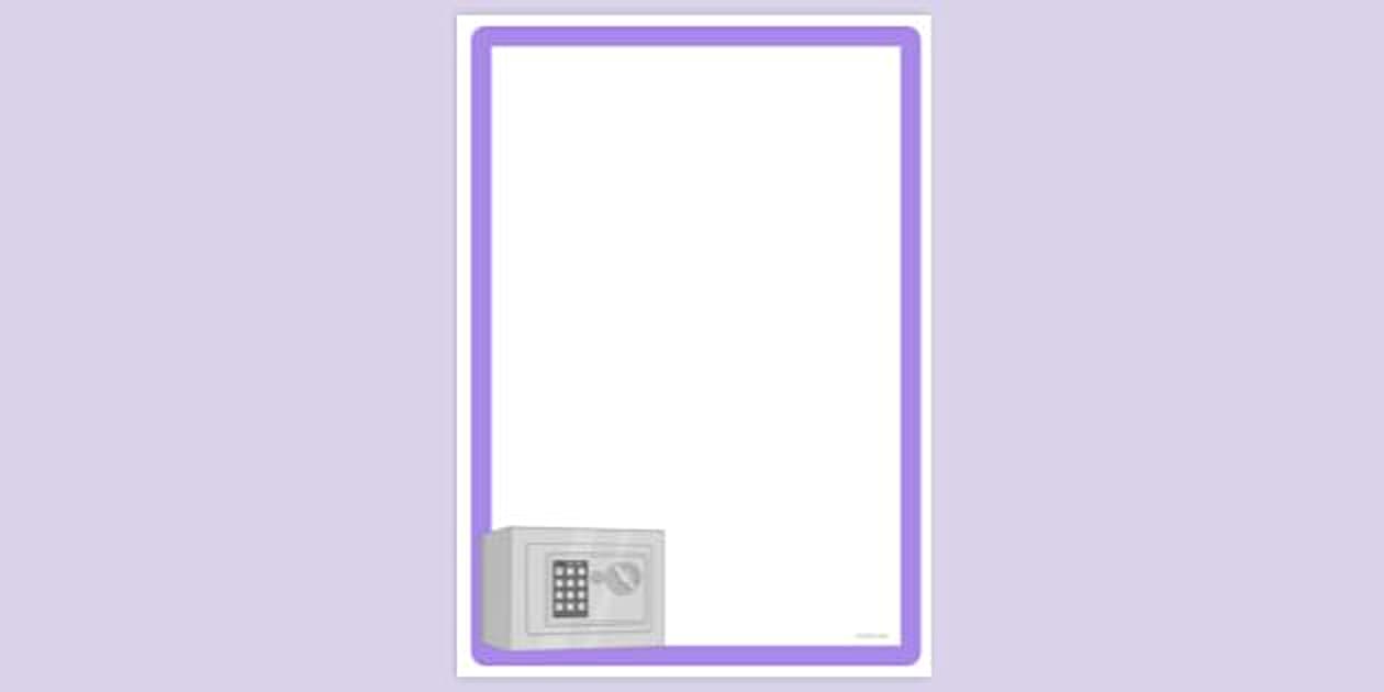 Locked Safe | Page Borders | Twinkl (teacher made) - Twinkl