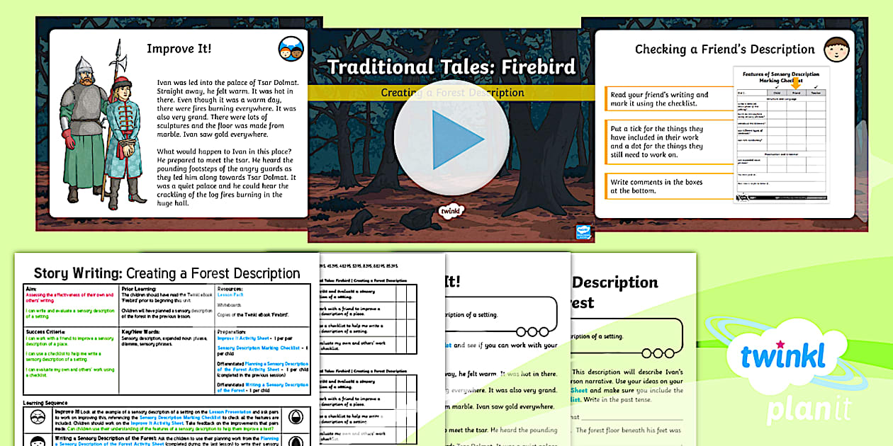 Traditional Tales: Firebird: Story Writing 3 Y5 Lesson Pack