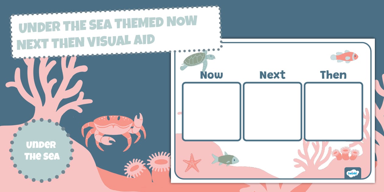 Under The Sea Themed Now Next Then Visual Aid
