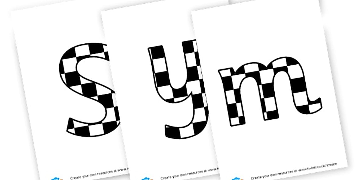 Symmetry - display lettering (teacher made) - Twinkl