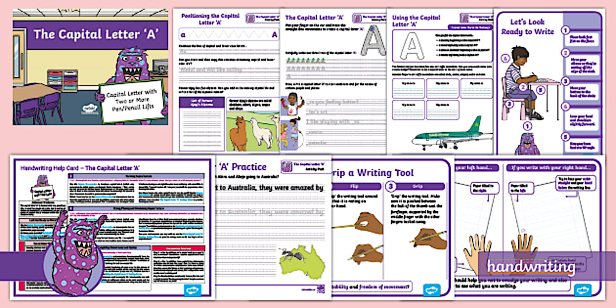 Twinkl Handwriting: The Capital Letter 'A' EYFS/KS1 Activity Pack