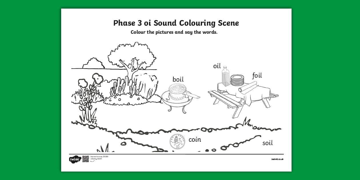 Phase 3 oi Sound Colouring Scene