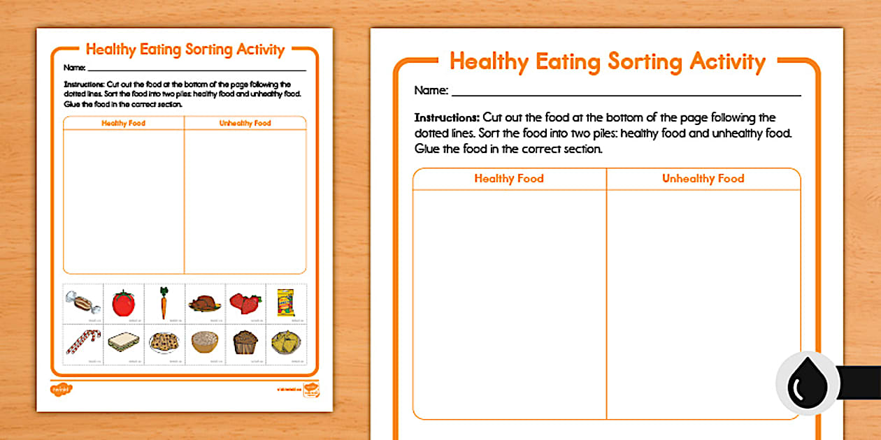 Healthy Eating Sorting Activity (teacher made) - Twinkl