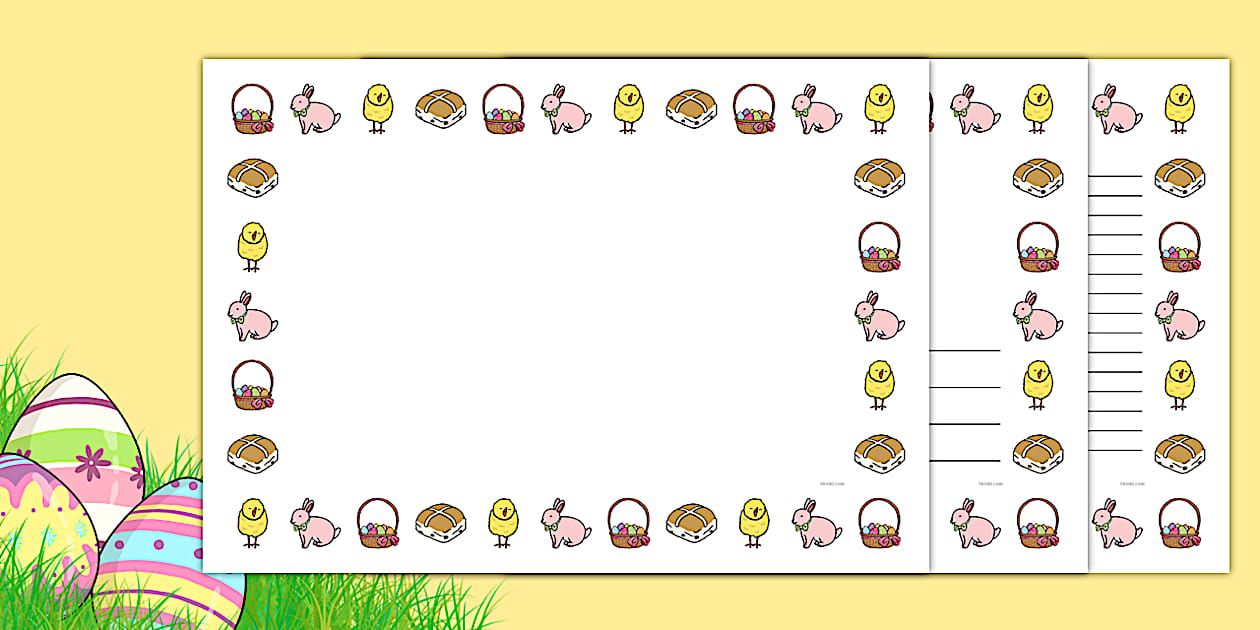 FREE Easter Printable Activities for Kids, Full Page Borders