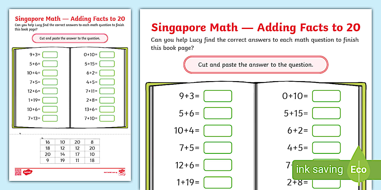 *Singapore Math -- Adding Facts to 20* (teacher made)