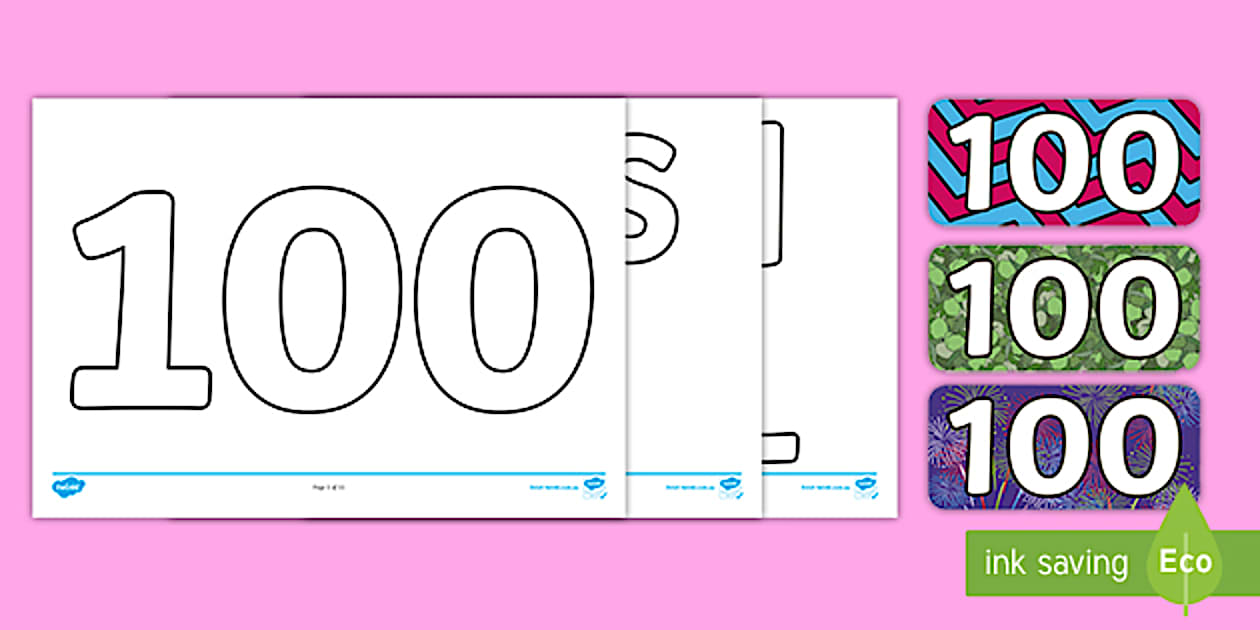 TAS 100 Days of School Door Display Cut-Outs (teacher made)