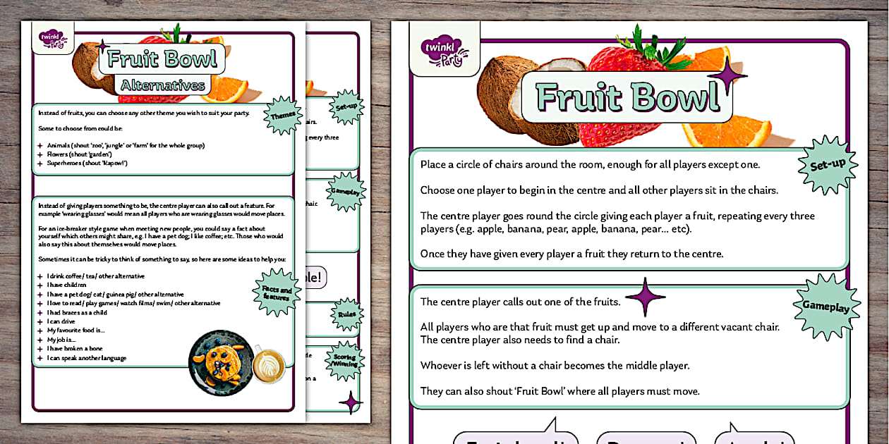 Fruit Bowl Game | Twinkl Party (teacher made) - Twinkl