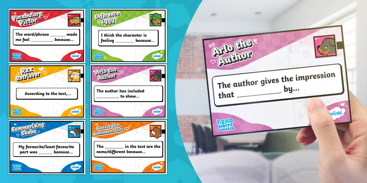 Read, Write, Succeed: KS2 Reading Sentence Stems Cards