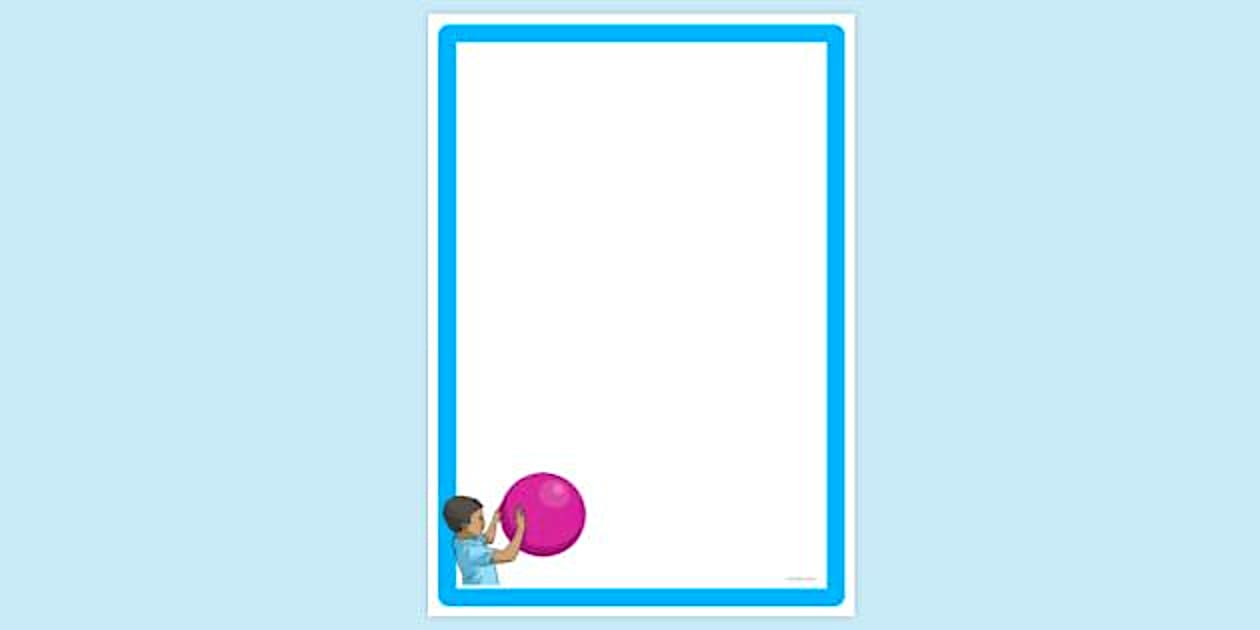 Simple Blank Ball Roll Page Border | Page Borders | Twinkl