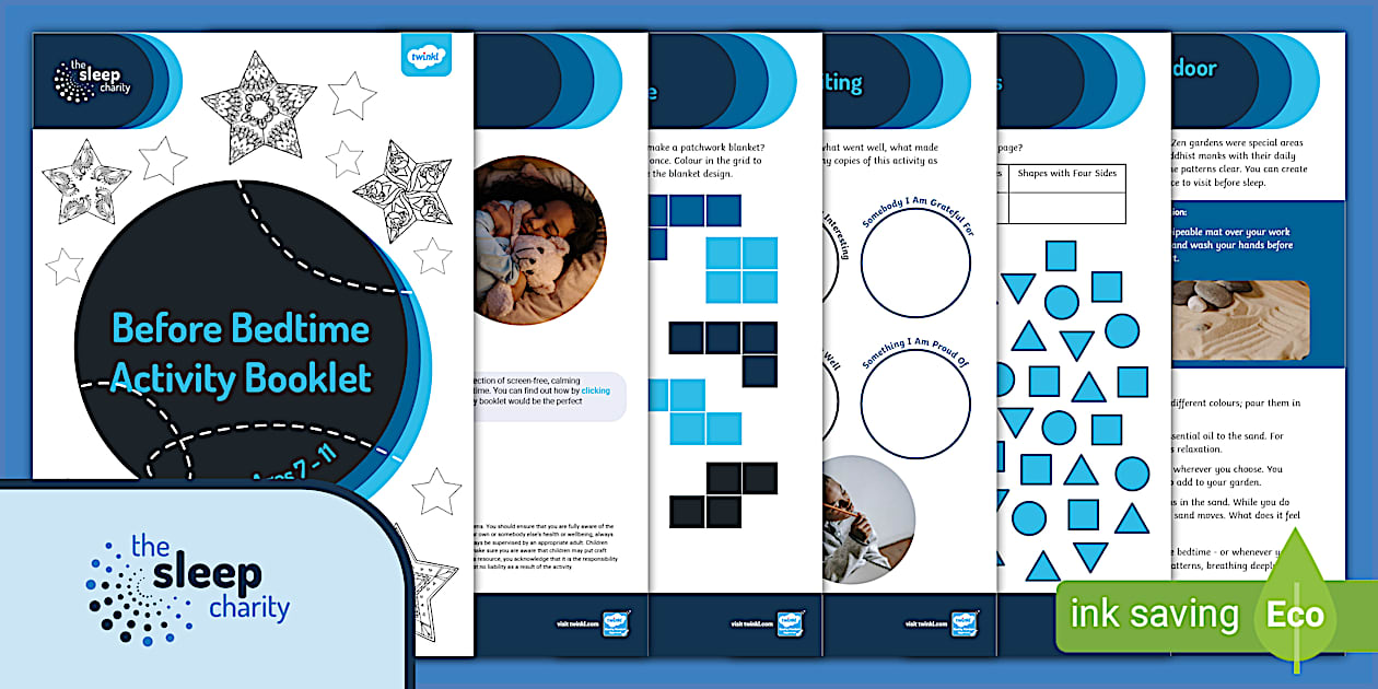 The Sleep Charity: Before Bedtime Activity Booklet - Twinkl
